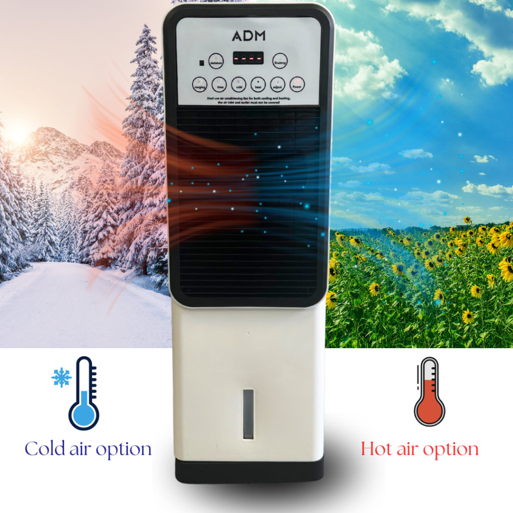 ADM portable air conditioner with heat & humidifier
