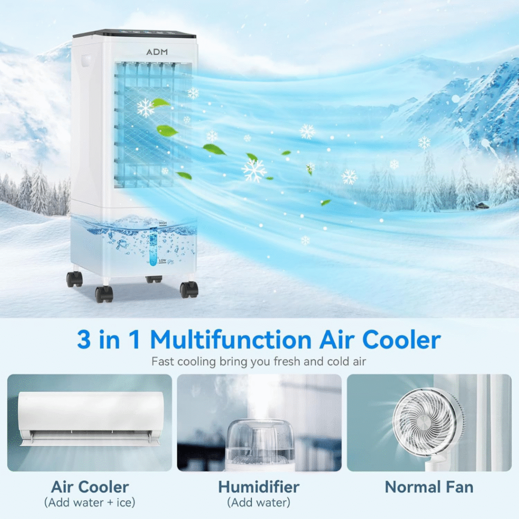 ADM 3-in-1 smart portable air cooler – cooling, fan & humidifier, SKU ...